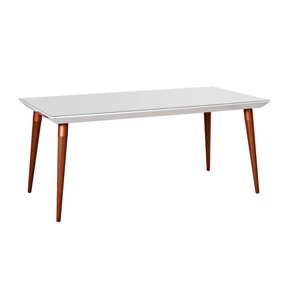 Manhattan Comfort Utopia 62.99 in. White Gloss Dining Table 107451 ...