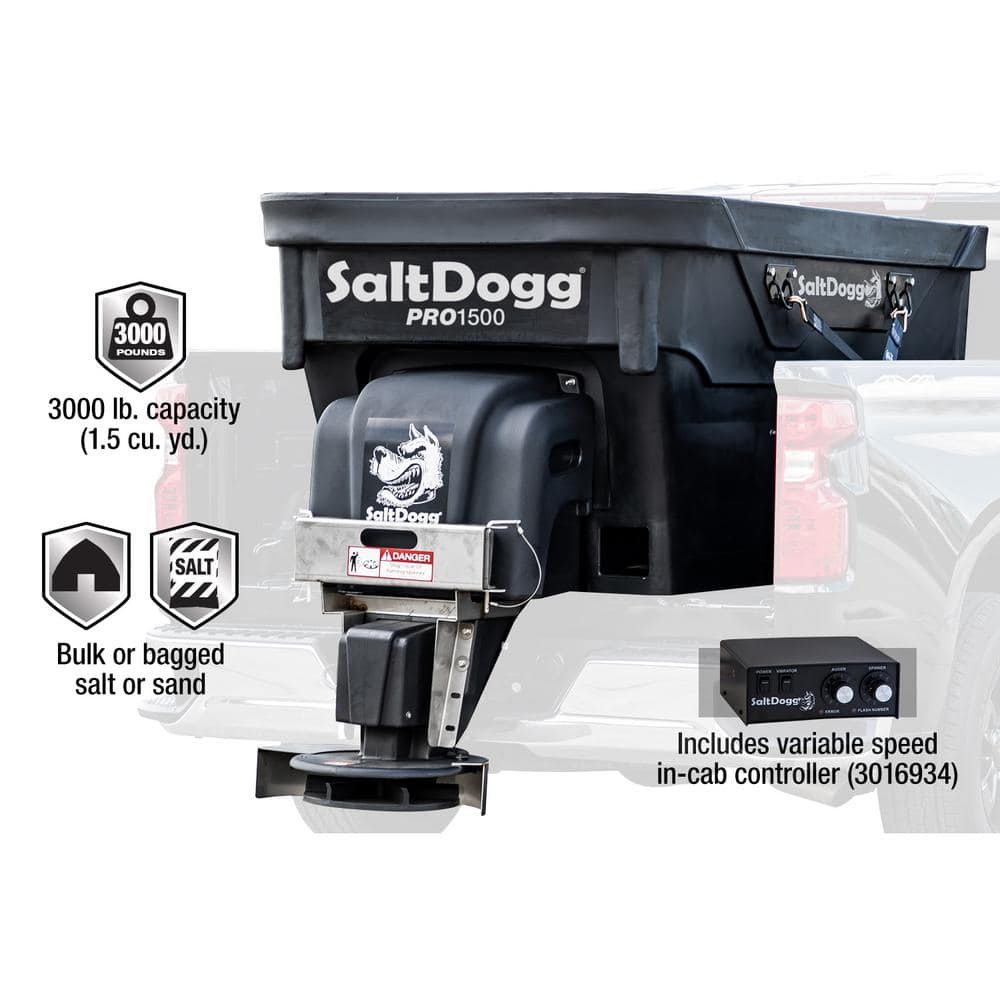 BUYERS PRODUCTS SaltDogg PRO1500 1.5 Cubic Yard Electric Poly Hopper ...