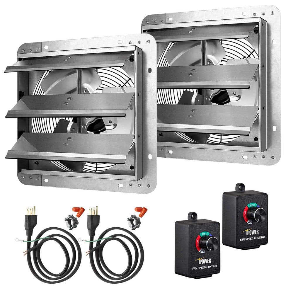 Tidoin 2-Pack 7 in. 3-Speed Silver Aluminum Indoor Wall Mount Fan ...