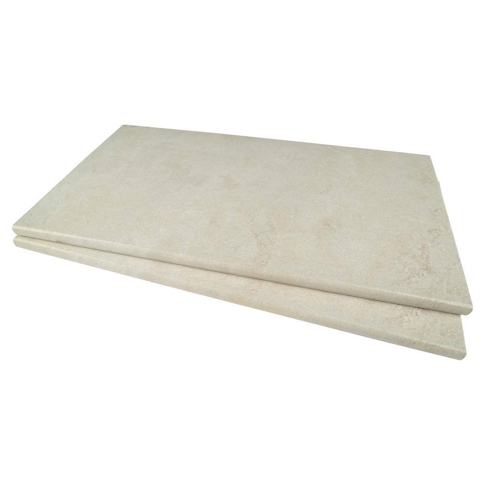 MSI Isabela 0.79 in. x 13 in. x 24 in. Ivory Porcelain Pool Coping (26 ...