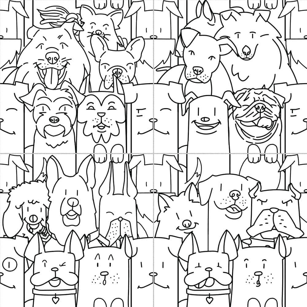 Merola Tile Oh My Dog 9-3/4 in. x 9-3/4 in. Porcelain Floor and Wall ...