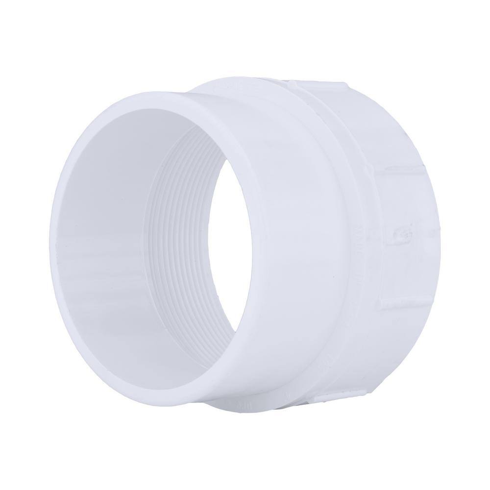 With Holes 4 Inch PVC Pipe End Cap - Schedule 40 Furniture Grade White ...