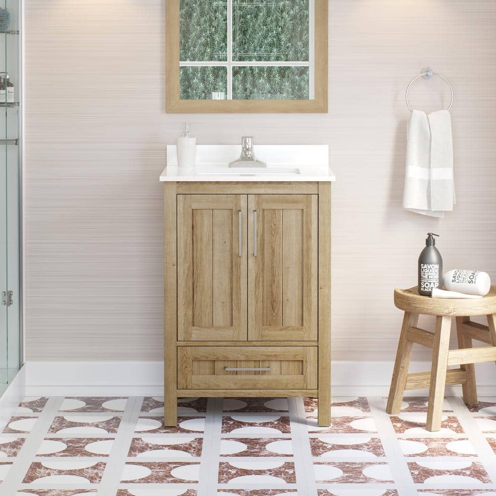 Reviews for OVE Decors Kansas 24 in. Single Sink White Oak Bath Vanity ...