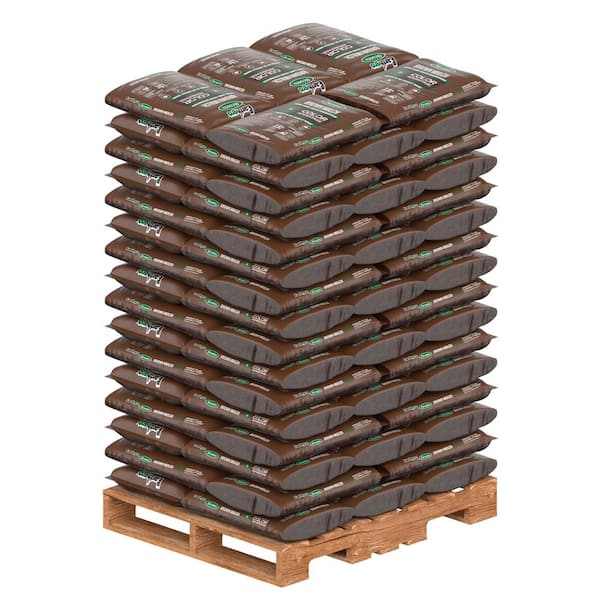 Earthgro Brown Mulch Pallet 120 cu. ft. Bulk Shredded Wood Mulch for ...