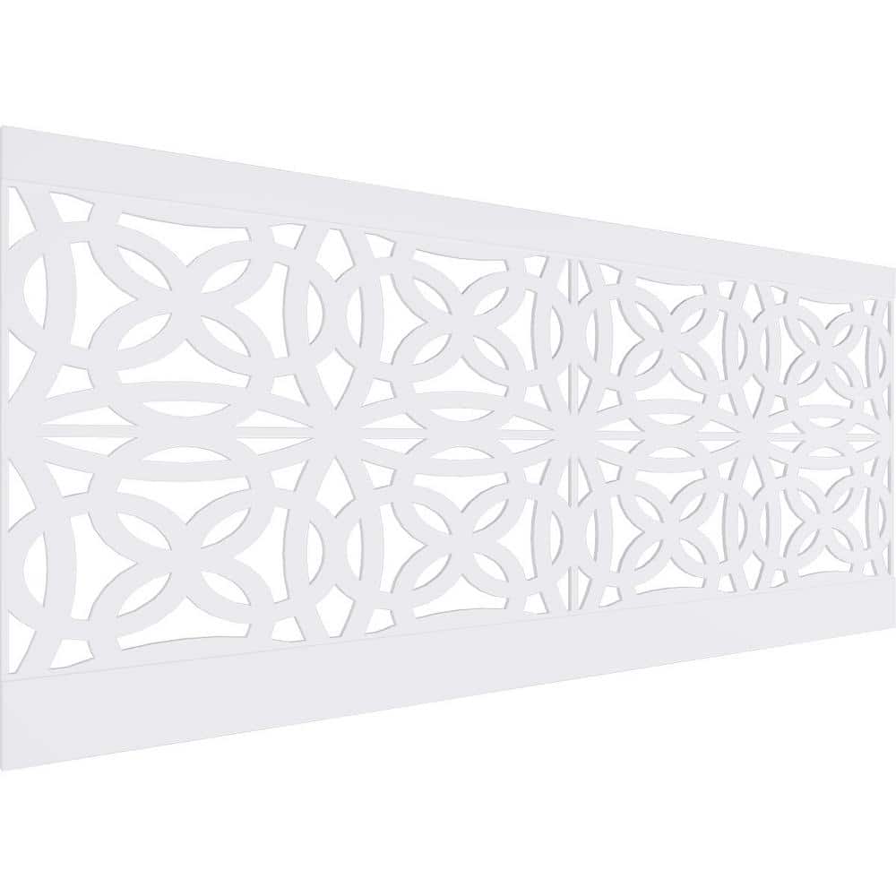 Ekena Millwork 40 in. H x 94-1/2 in. W 26.24 sq. ft. Baytown PVC ...