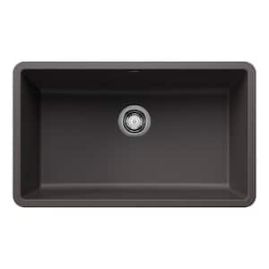 Blanco PRECIS Undermount Granite Composite 30 in. Single Bowl Kitchen ...