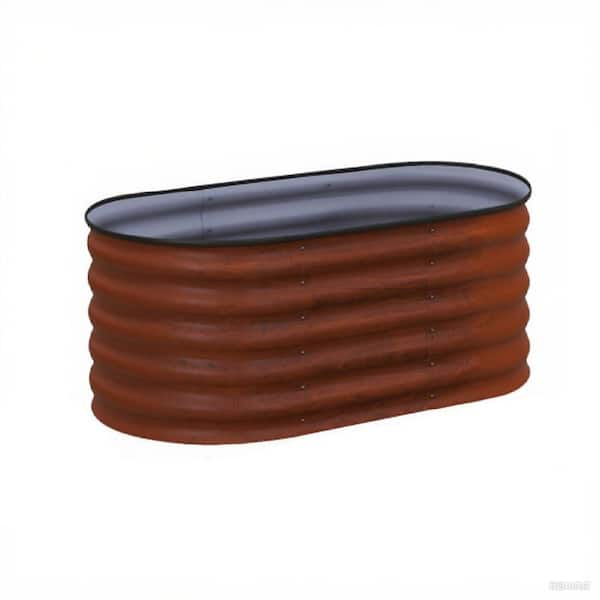 TARTER 2 ft. x 1 ft. x 4 ft. Copper Vein Steel Raised Garden Bed ...