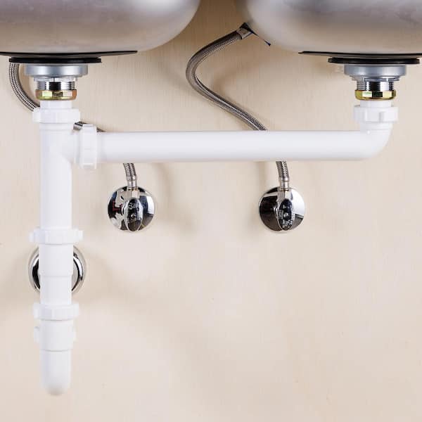 Oatey 1 1 2 in. White Plastic Slip Joint Sink Drain Outlet Waste HDC9121AB
