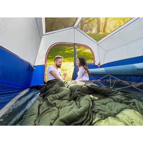 Zeus & Ruta 8 ft. x 10 ft. Blue 6-Person Camping Tent Family Tent for ...