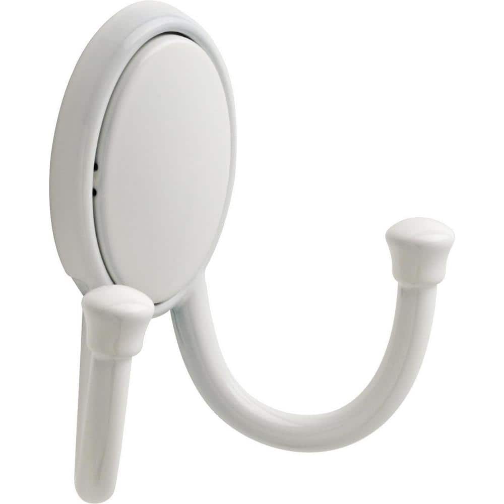 Liberty Atticus 2-7/9 in. White Double Wall Hook with Concealed ...
