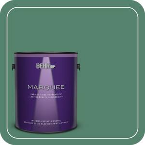BEHR PREMIUM PLUS 8 oz. #M420-6 Tournament Field Eggshell Enamel ...