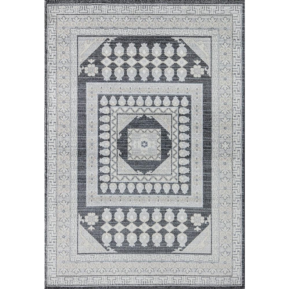 Rugs America Hailey Palace Pearl 2'6"x8' Vintage White Area Rug RA30906 ...