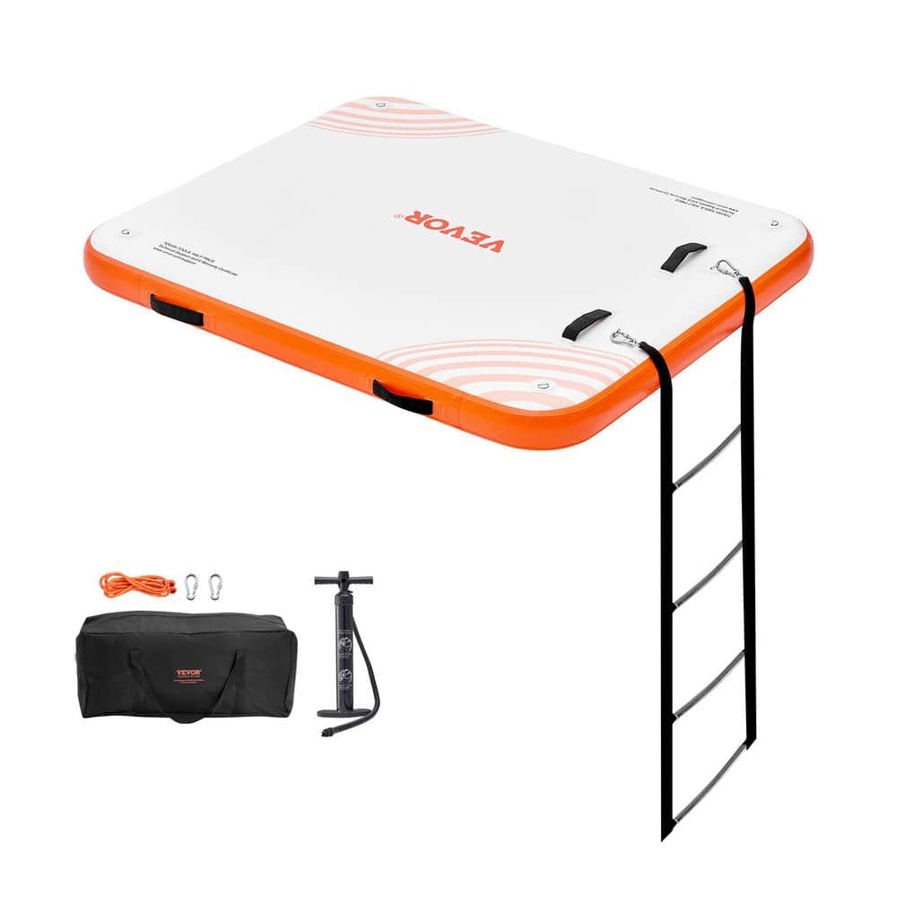 VEVOR Inflatable Floating Dock 6 ft. x 5 ft. Inflatable Dock Platform ...