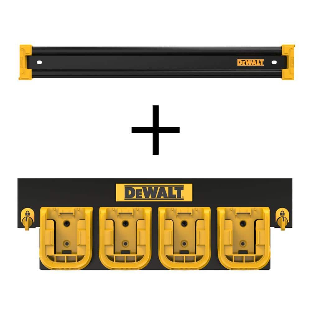 DEWALT 20 in. Compact Metal Rail and Battery Mount Rail DWST82827W82819 ...