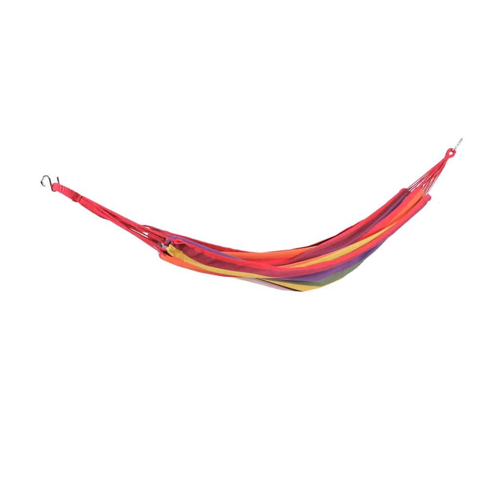 Northlight Wide Striped Woven Cotton Single Brazilian Hammock in Multi ...
