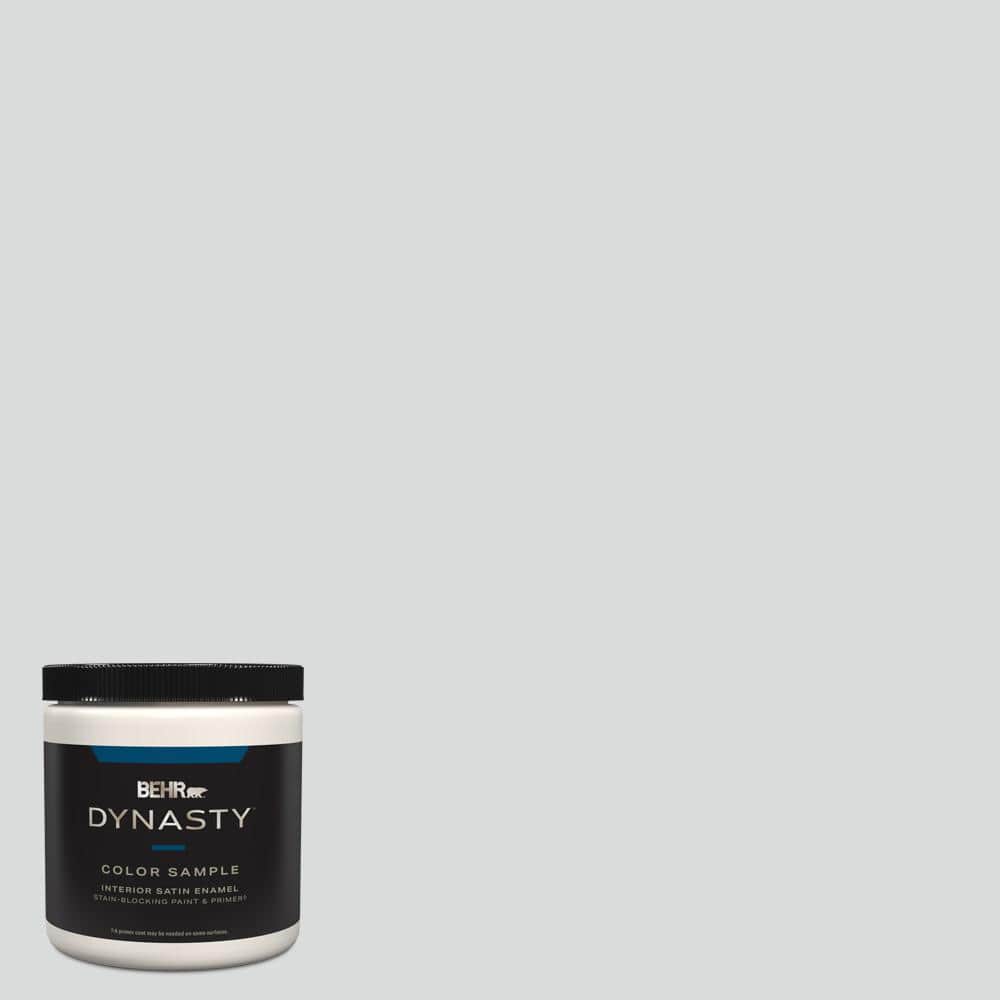 BEHR DYNASTY 8 oz. #PPU26-14 Drizzle Satin Enamel Stain-Blocking ...