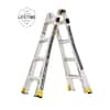 Gorilla Ladders 18 ft Reach MPXA Aluminum Multi-Position Ladder with ...