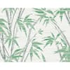 Seabrook Designs 60.75 sq. ft. Kelly Green and Metallic Ivory Bamboo ...