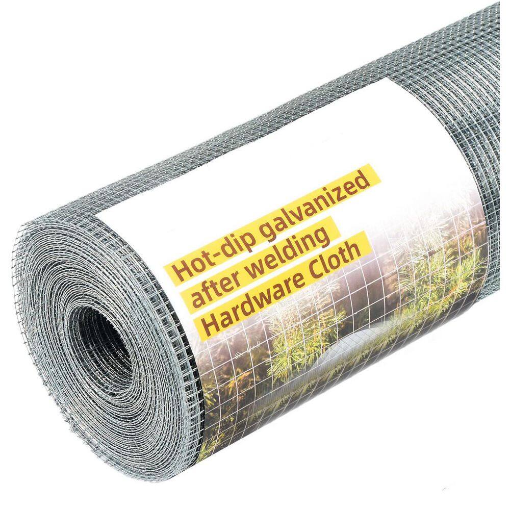 8 in.x 25 ft. 23Ga Hardware Cloth Galvanized Chicken Wire Fencing ...
