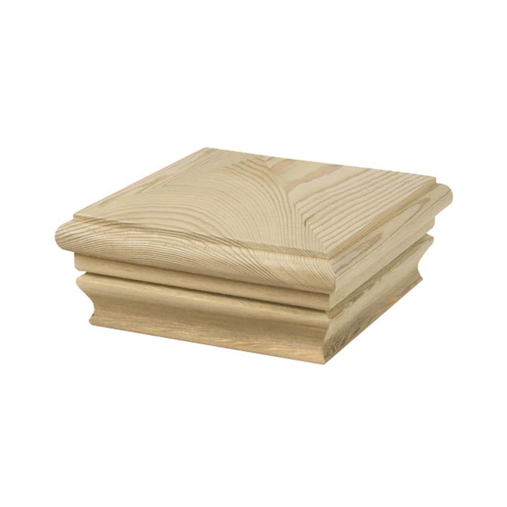Waddell Pine Pyramid Post Cap - Fits 4 in. x 4 in. Nominal Posts ...