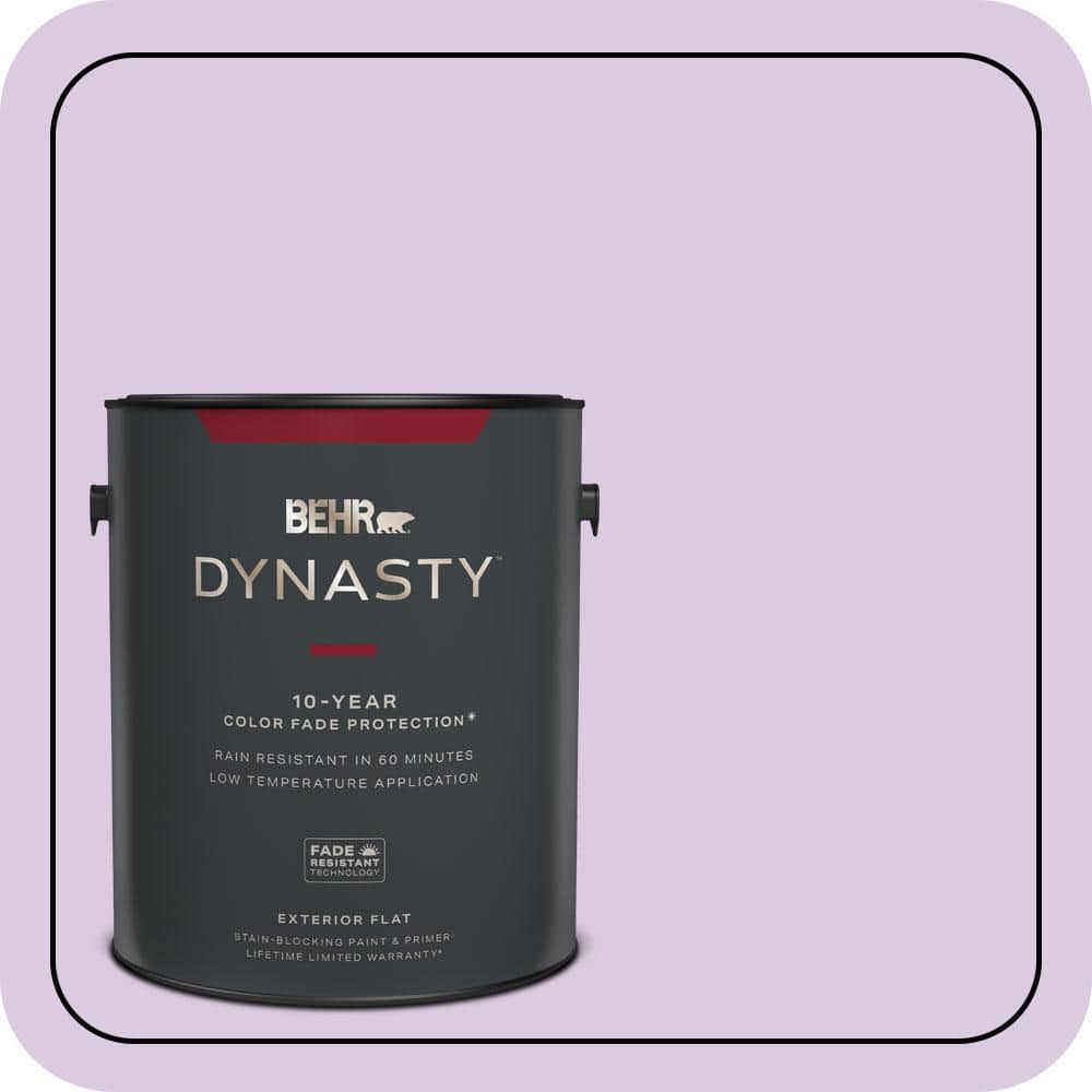 BEHR DYNASTY 1 gal. #660C-2 Violet Mist Flat Exterior Stain-Blocking ...