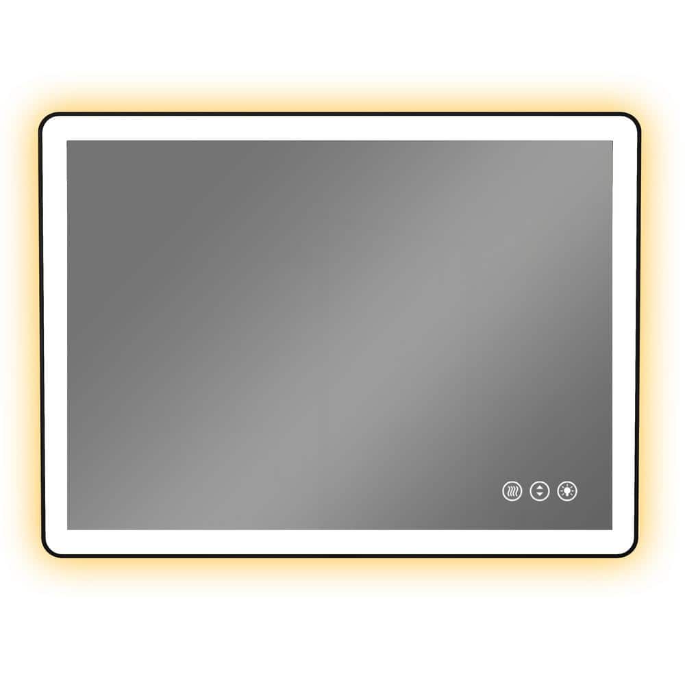 TOOLKISS 40 in. W x 36 in. H Rectangular Framed LED Anti-Fog Wall ...