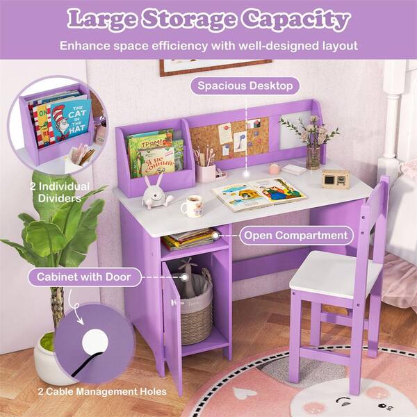 Purple writing desk store