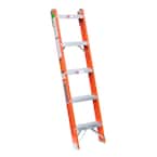 Louisville Ladder 5 ft. Fiberglass Shelf Ladder with 300 lb. Load ...