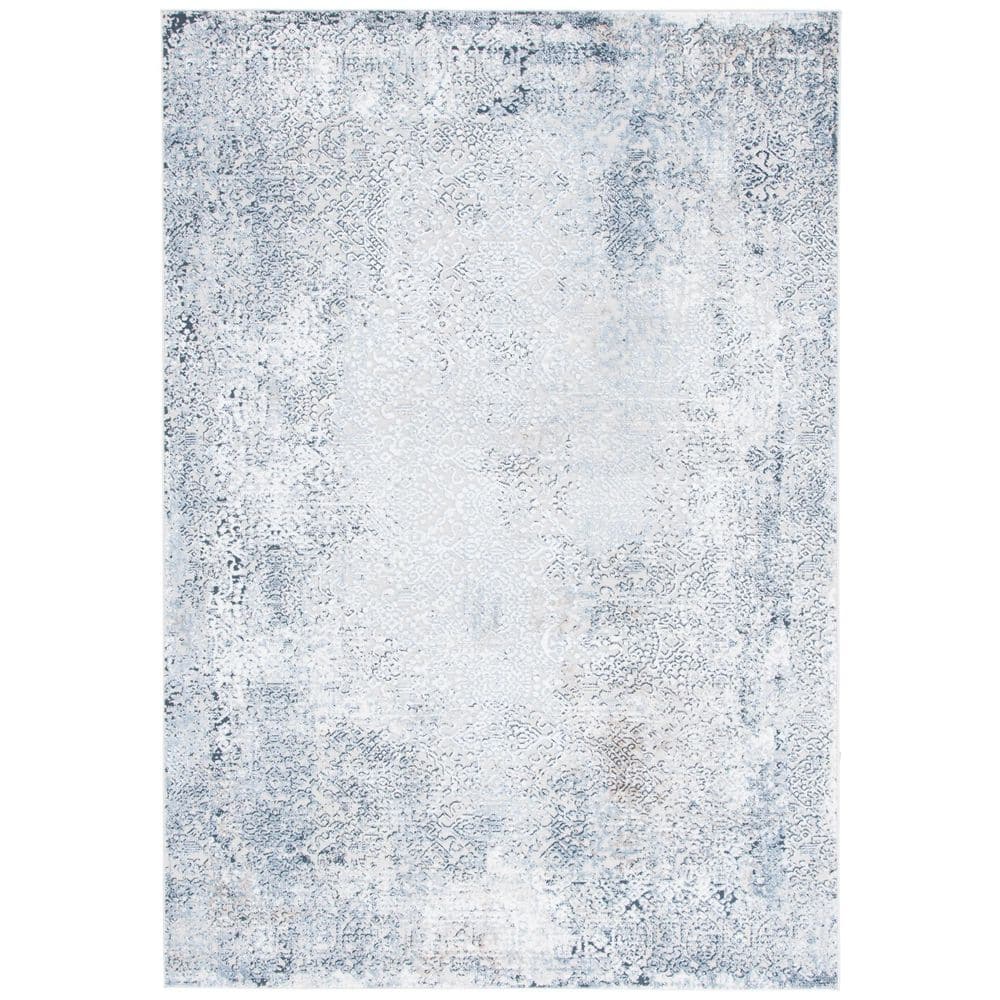 SAFAVIEH Parker 9 ft. x 12 ft. Blue/Taupe Distressed Gradient Area Rug ...