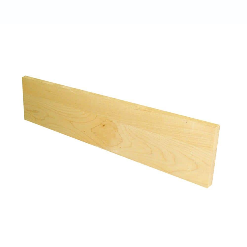 Stairtek 0.75 in. x 7.5 in. x 36 in. Prefinished Natural Maple Riser ...