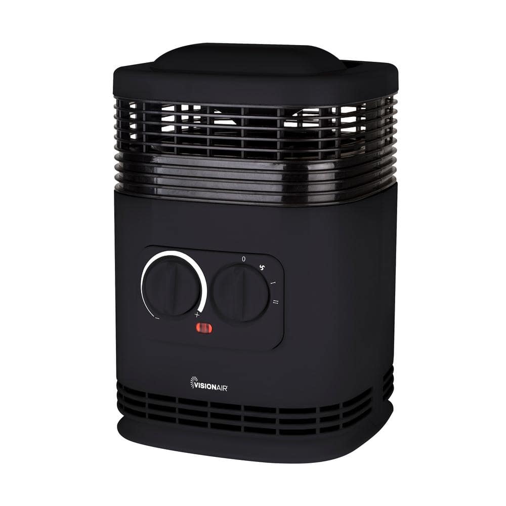VISIONAIR 750/1500-Watt 12 in. 360° Electric Ceramic Forced Air Heater ...