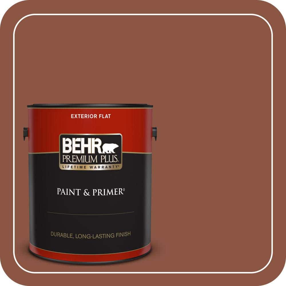 BEHR PREMIUM PLUS 1 gal. #S180-7 True Copper Flat Exterior Paint ...