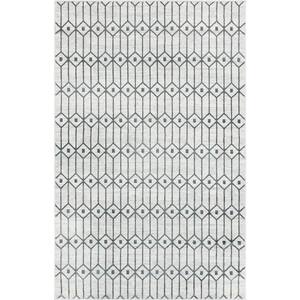 Unique Loom Matrix Trellis Geometric White 5 ft. x 8 ft. Area Rug 3148985