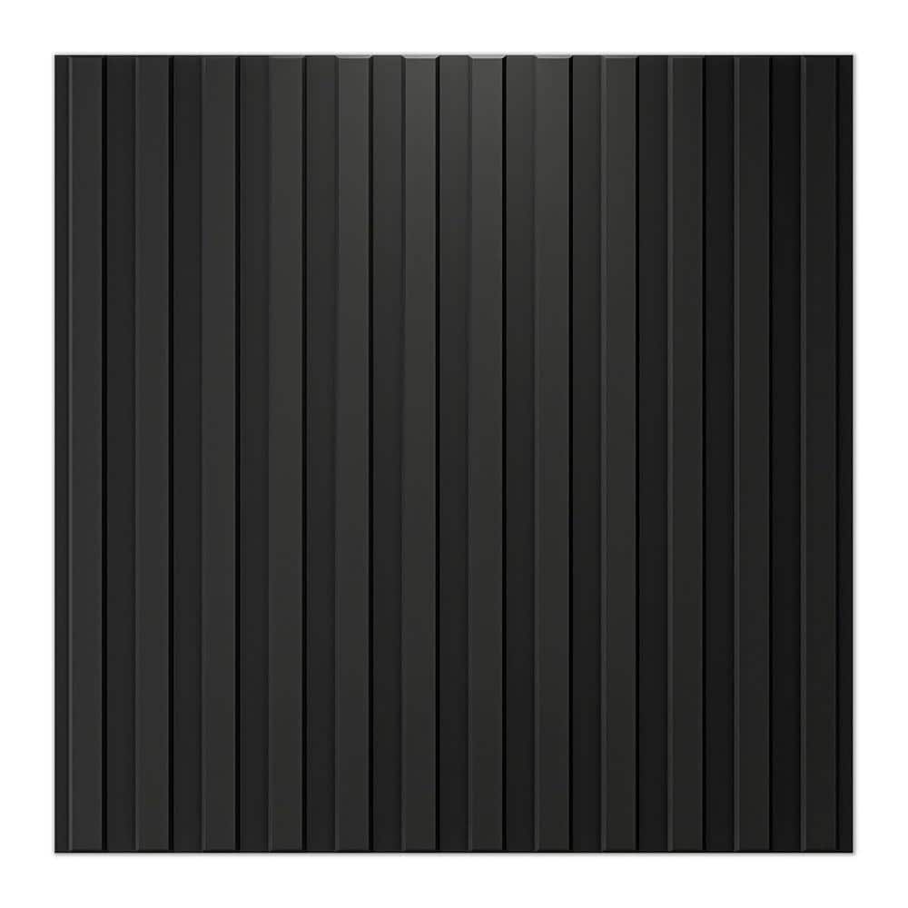 Afoxsos Black Slat Wall Panel 3D Fluted Textured (Easy to Install) (12 ...