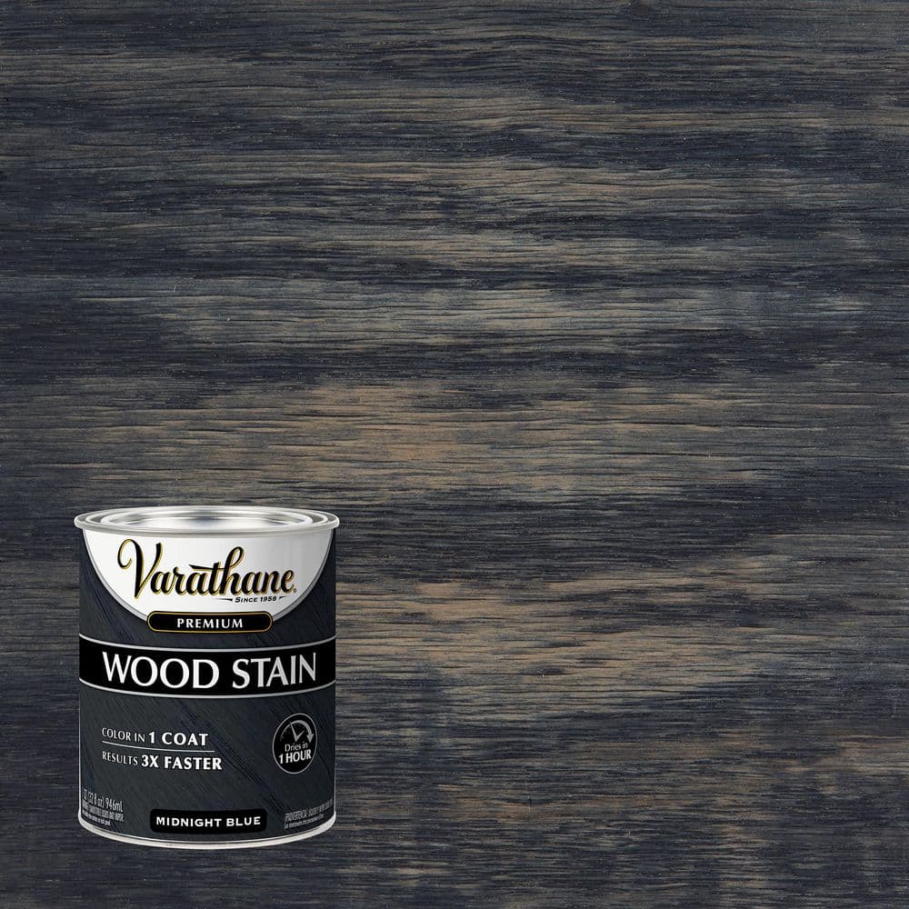 Varathane 1 qt. Midnight Blue Premium Fast Dry Interior Wood Stain ...