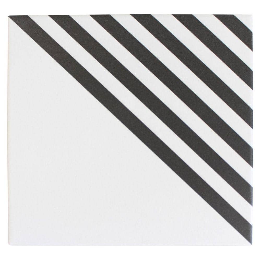 Ivy Hill Tile Script Stripe Positive 7.87 in. x 0.33 in. Matte ...