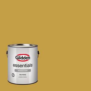 Glidden Diamond 1 qt. PPG1107-7 Golden Field Flat Interior Paint with ...