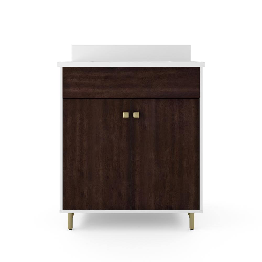 SCOTT LIVING LaRue 30 in. W x 20 in. D x 34.5 in. H Bathroom Vanity in ...
