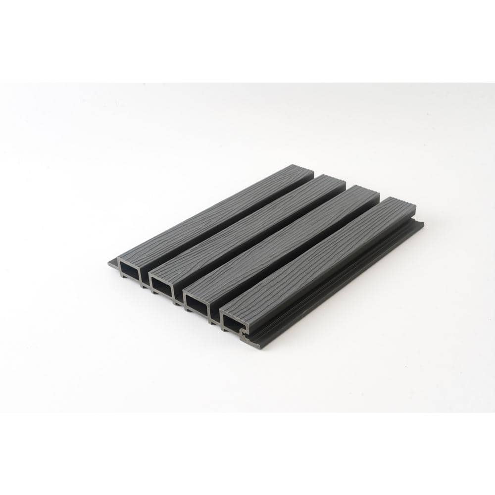 Ejoy 9.8 in. x 107 in. x 1 in. 4 Grid Composite Cladding Siding Outdoor ...