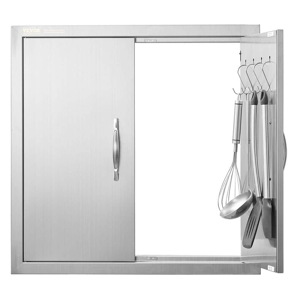 VEVOR Double Outdoor Kitchen Door 24 in. W x 24 in. H BBQ Access Door ...