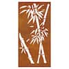 OUTDECO Bamboo 3 ft. x 6 ft. Oxy-Shield Corten Steel Decorative Screen ...