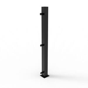 Vigoro 56 in. H Steel Multi-Purpose Black Fence Post (20-Pack) 860428MC ...