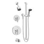 MOEN Align 2-Handle Deck Mount Roman Tub Faucet Trim Kit with Hand shower in Chrome (Valve Not ...