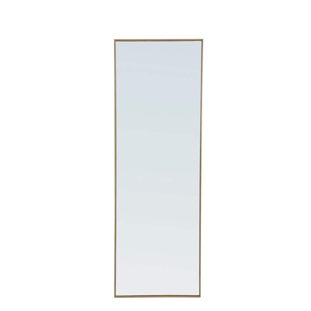 Timeless Home 18 in. W x 60 in. H x Contemporary Metal Framed Rectangle ...
