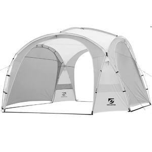 Cesicia UPF50 Plus 12 ft. x 12 ft. Pop-up Gray Canopy Tent with Side ...