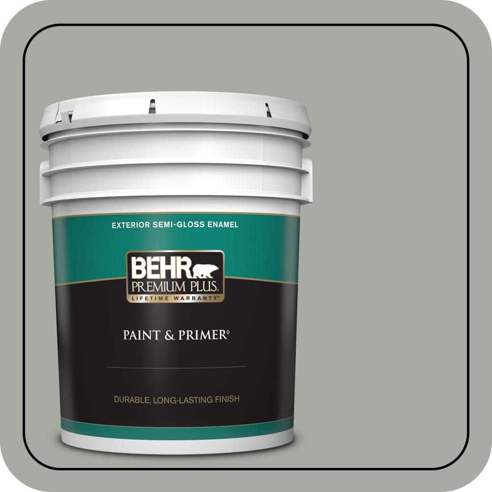BEHR PREMIUM PLUS 5 gal. #PPU25-15 Flipper Semi-Gloss Enamel Exterior ...
