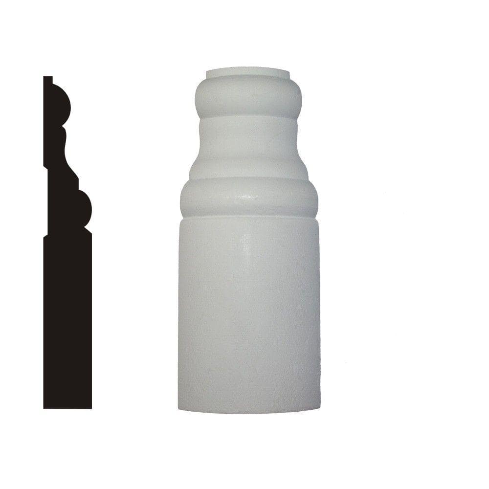 9/16 in. x 1-3/4 in. x 4-1/2 in. MDF Primed Radius Base Outside Corner ...