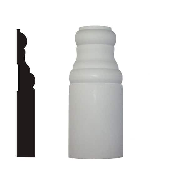 9/16 in. x 1-3/4 in. x 4-1/2 in. MDF Primed Radius Base Outside Corner ...