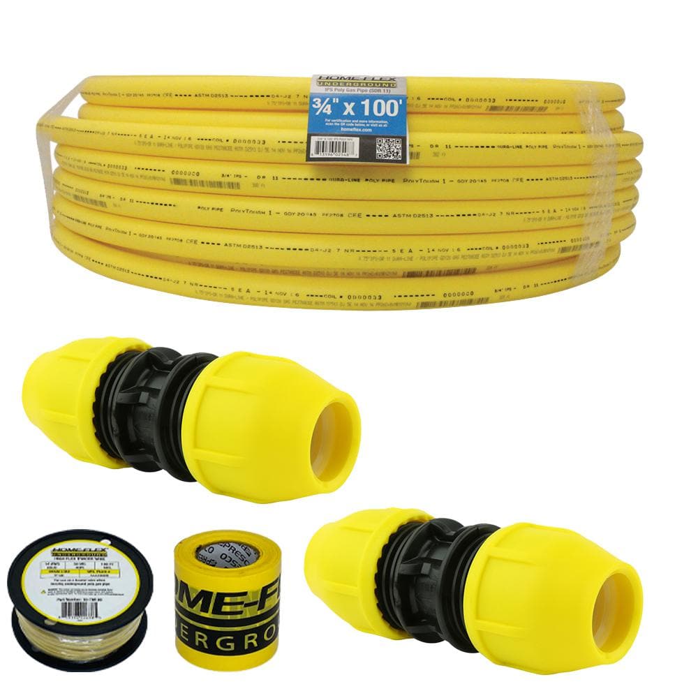 HOME-FLEX Underground 3/4in IPS Extension Kit (1)3/4in x 100 ft. Pipe ...