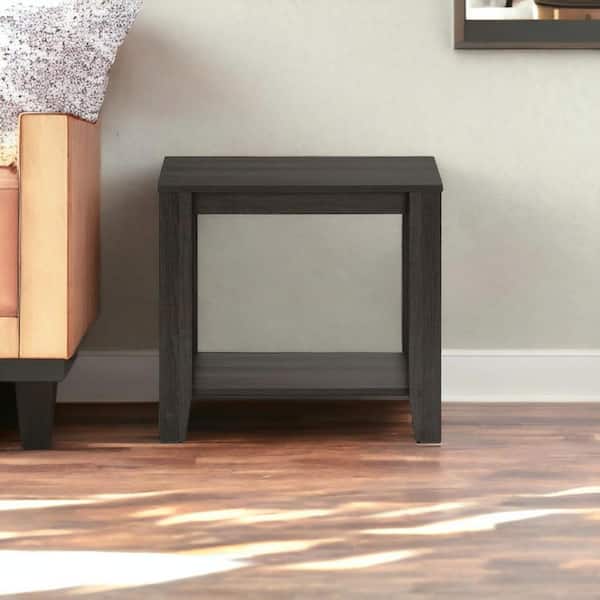 HomeRoots 23.75 in. Brown Rectangle MDF End Table 2000489703 - The Home ...